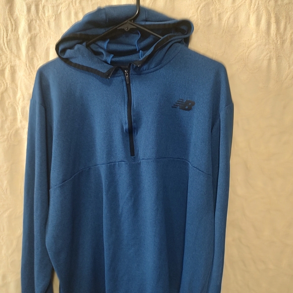 New Balance | Jackets & Coats | New Balance Blue Hoodie Mens Zipper ...